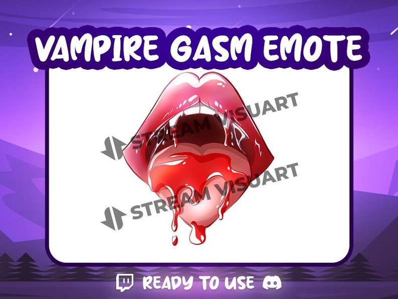 Vampire Gasm Twitch Emote Discord Emoji Kick Subscriber Bloodsucker ...