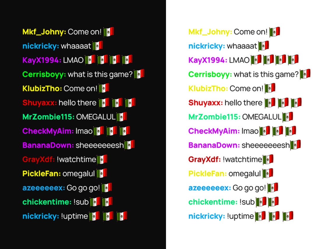 Mexico Flag Twitch Emote Discord Emoji Kick Subscriber National Banner ...