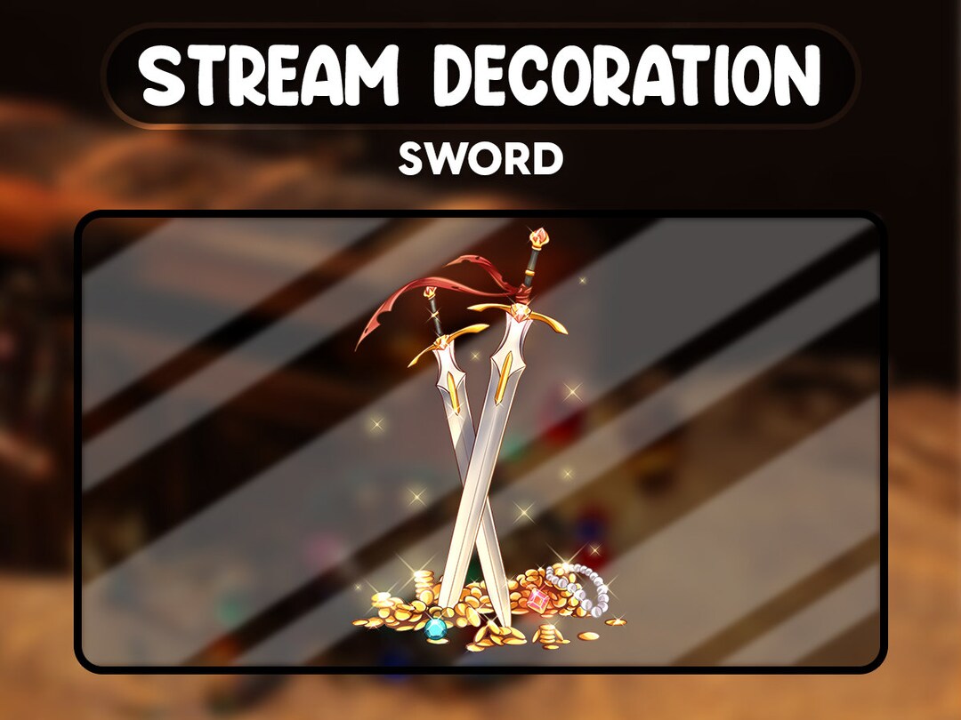 Sword Animated Stream Decoration Epic Magic Pirate Gold Streamer Gift ...