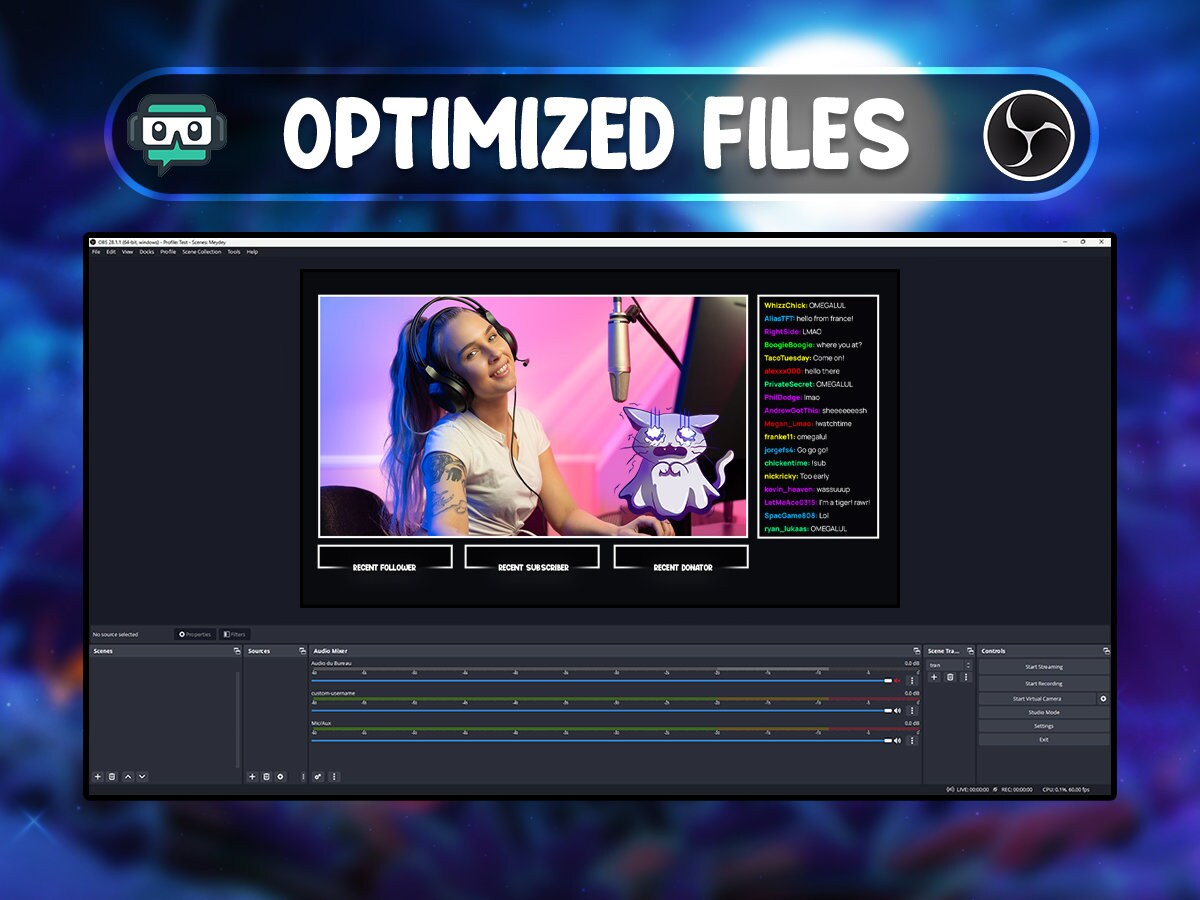 Ghost Cat Animated Stream Decoration Halloween Fear Spooky Streamer Gift Aesthetic Twitch Gaming ...