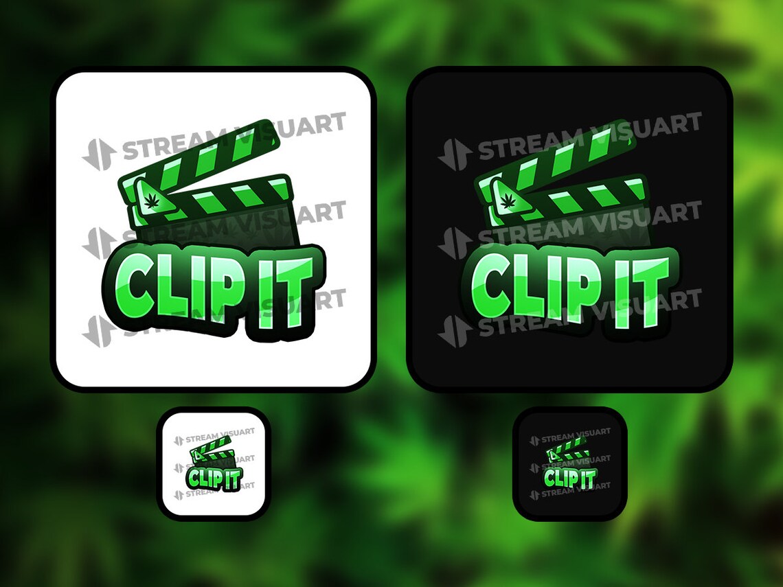 Weed Twitch Emotes Pack 6x Plant 420 High Blunt Sub Cat Green Cool BRB ...