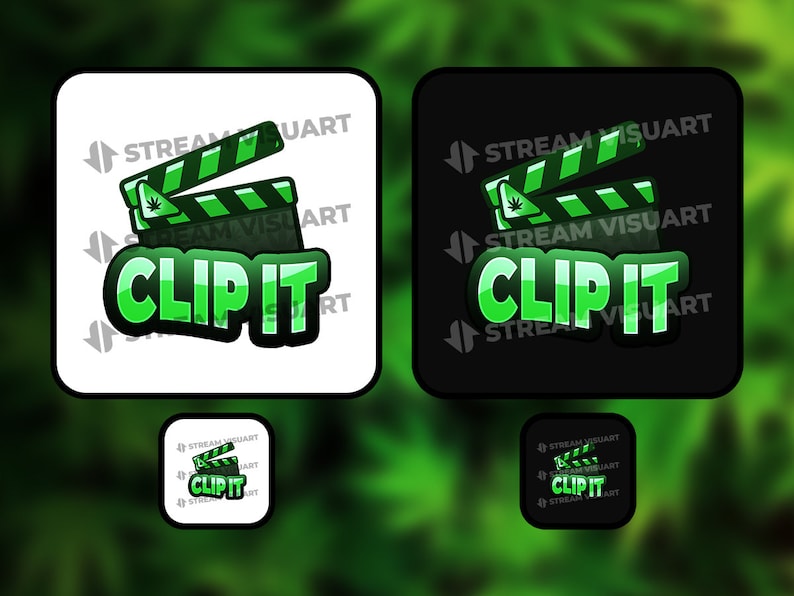 Weed Twitch Emotes Pack 6x Plant 420 High Blunt Sub Cat Green Cool BRB ...