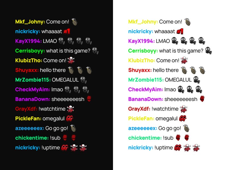 Warzone Twitch Emotes Pack 6x Cool Badass Gg RIP Grenade FPS Skull TPS ...