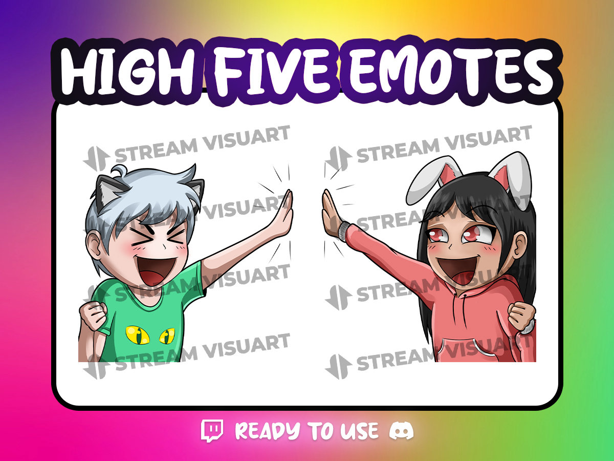 High Five Twitch Emotes Pack 2x Hand Celebrate Congratulate - Etsy