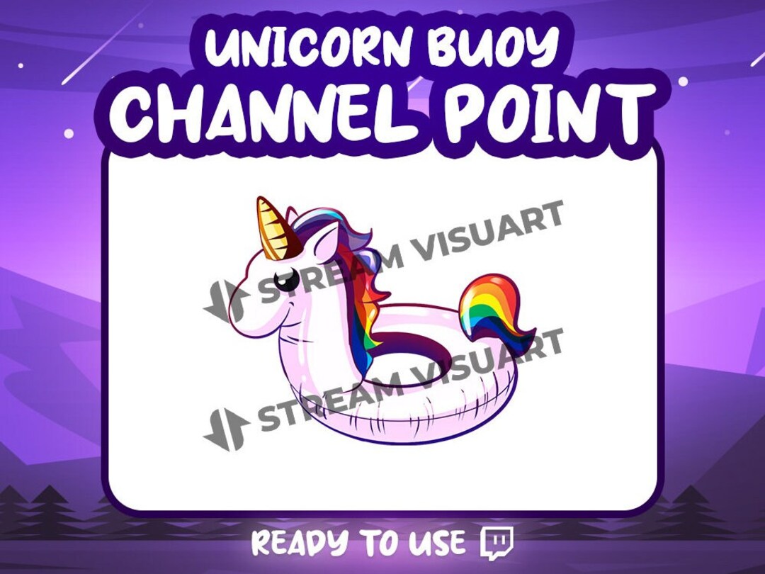 Unicorn Pool Float Twitch Channel Point Icon (digital Download) - Etsy