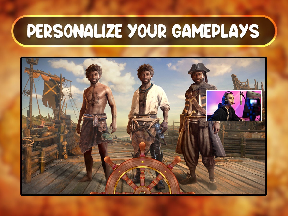 Ship's Rudder Animated Stream Decoration Pirate Games Streamer Gift ...