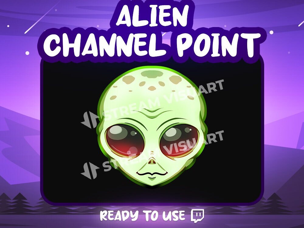 Alien Twitch Channel Point Icon Extraterrestrial Space UFO Science ...
