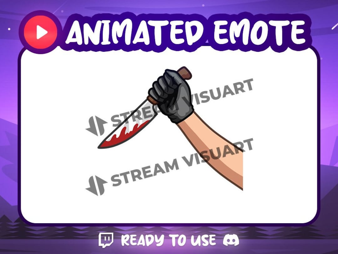 Killer Knife Animated Emote | Twitch, Discord, Youtube, Facebook Gaming ...