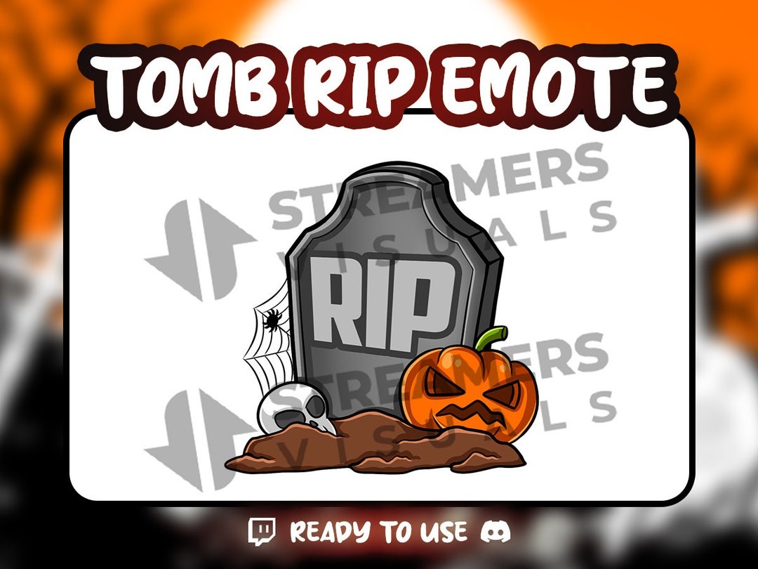 Tomb RIP Twitch Emote Discord Emoji Youtube Subscriber Halloween ...