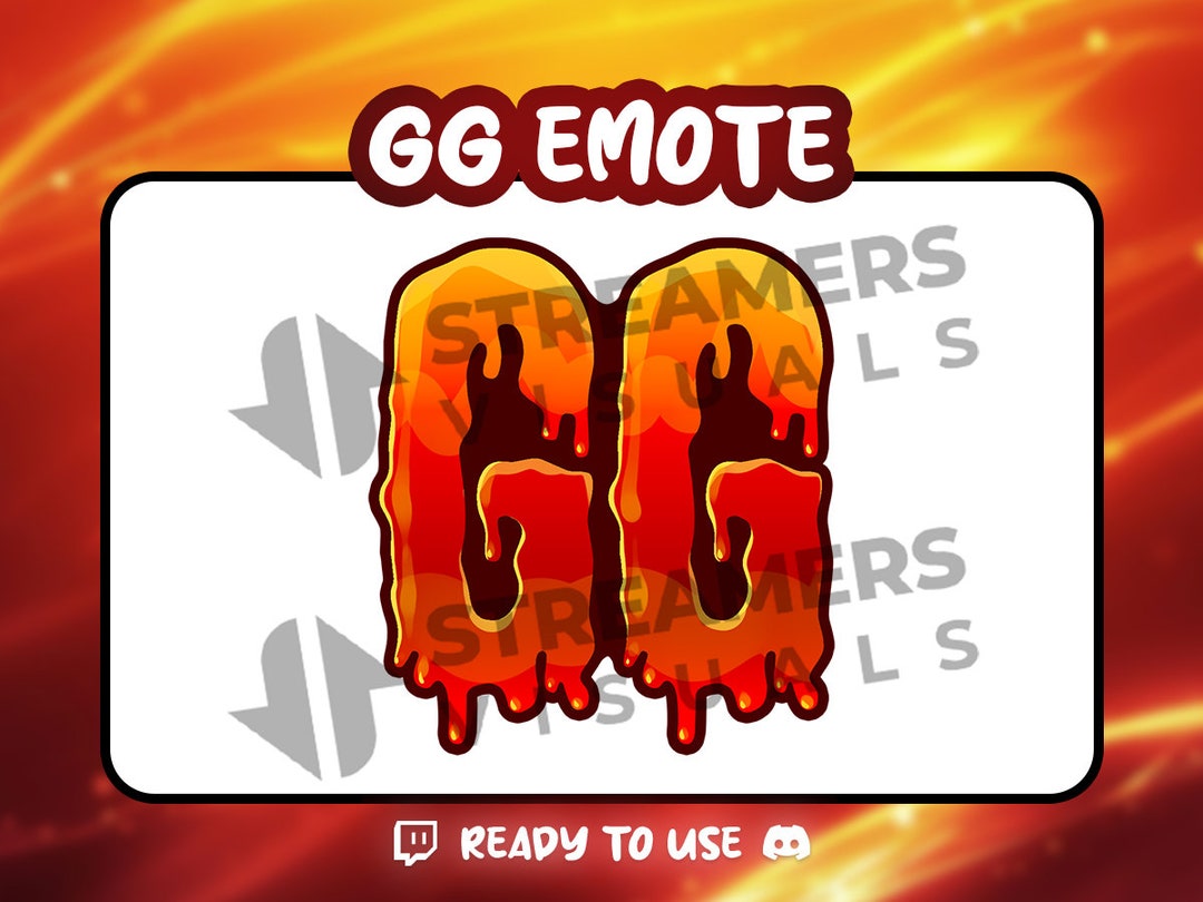 Bloody GG Emote: Horror Text, Twitch/discord/kick (digital Download) - Etsy