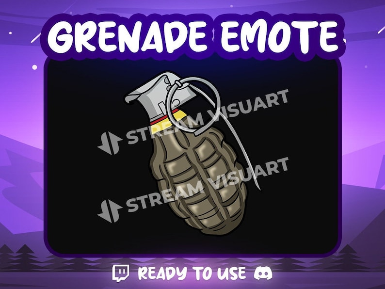 Grenade Twitch Emote: Explosive Warfare Graphic (digital Download) - Etsy