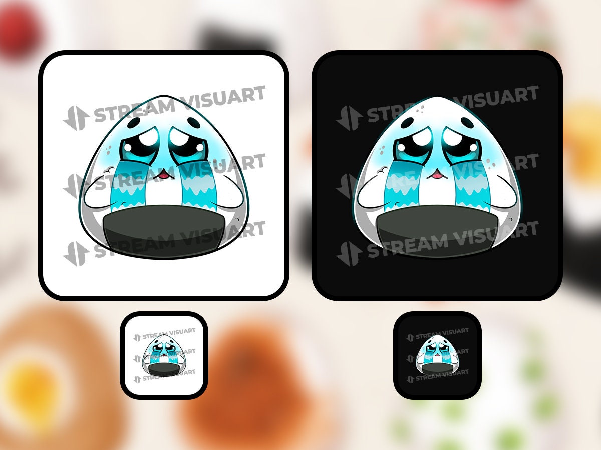 Onigiri Twitch Emotes Pack 6x Rice Ball Japanese Food Kawaii Asian ...
