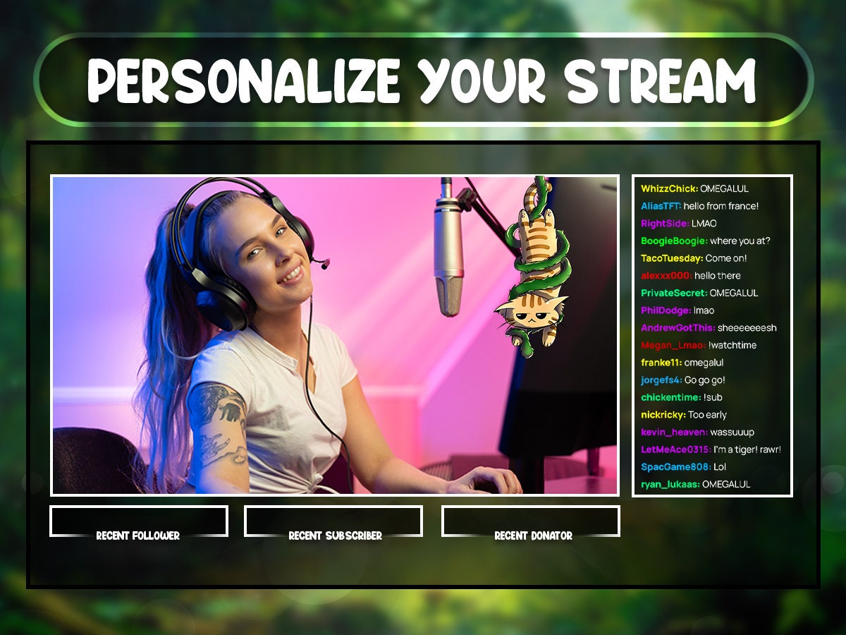 Ginger Cat Tangle Animated Stream Decoration Hanging Cute Streamer Gift ...