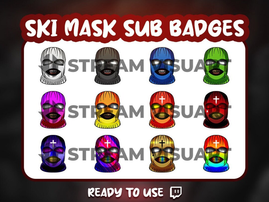 Drill UK Hood Twitch Sub Badges X12 Scary Spooky Thrilling Haunting ...