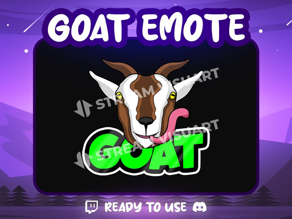Goat Twitch Emote Discord Emoji Kick Subscriber Funny Cute Animal Meme ...
