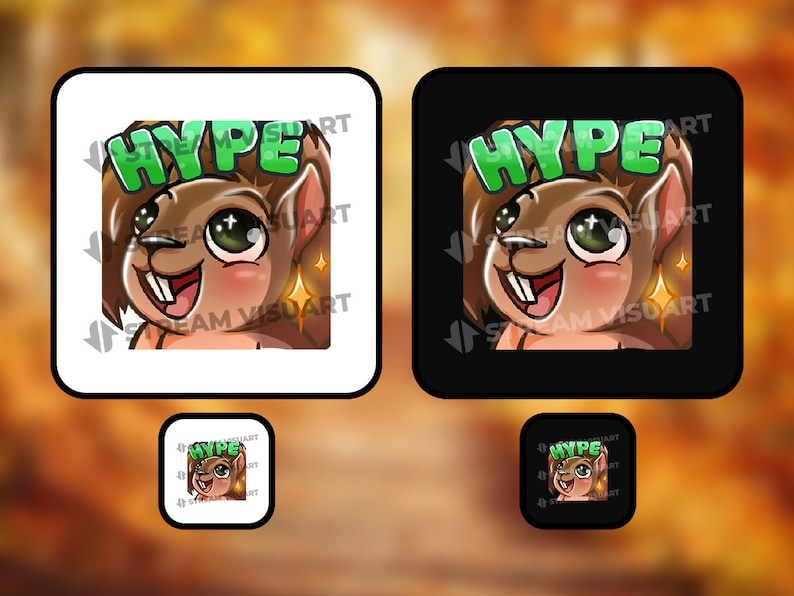 Squirrel Twitch Emotes Pack 6x Animal Adorable Cute Kawaii Sus Hype ...