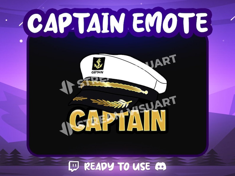 Captain Hat Twitch Emote Discord Emoji Kick Subscriber Sailor Naval ...