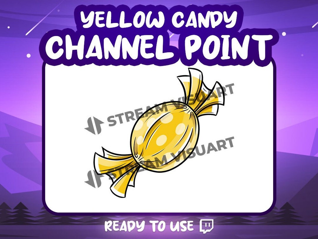 Yellow Candy Twitch Channel Point Icon Sweet Treats Dessert Sugary ...