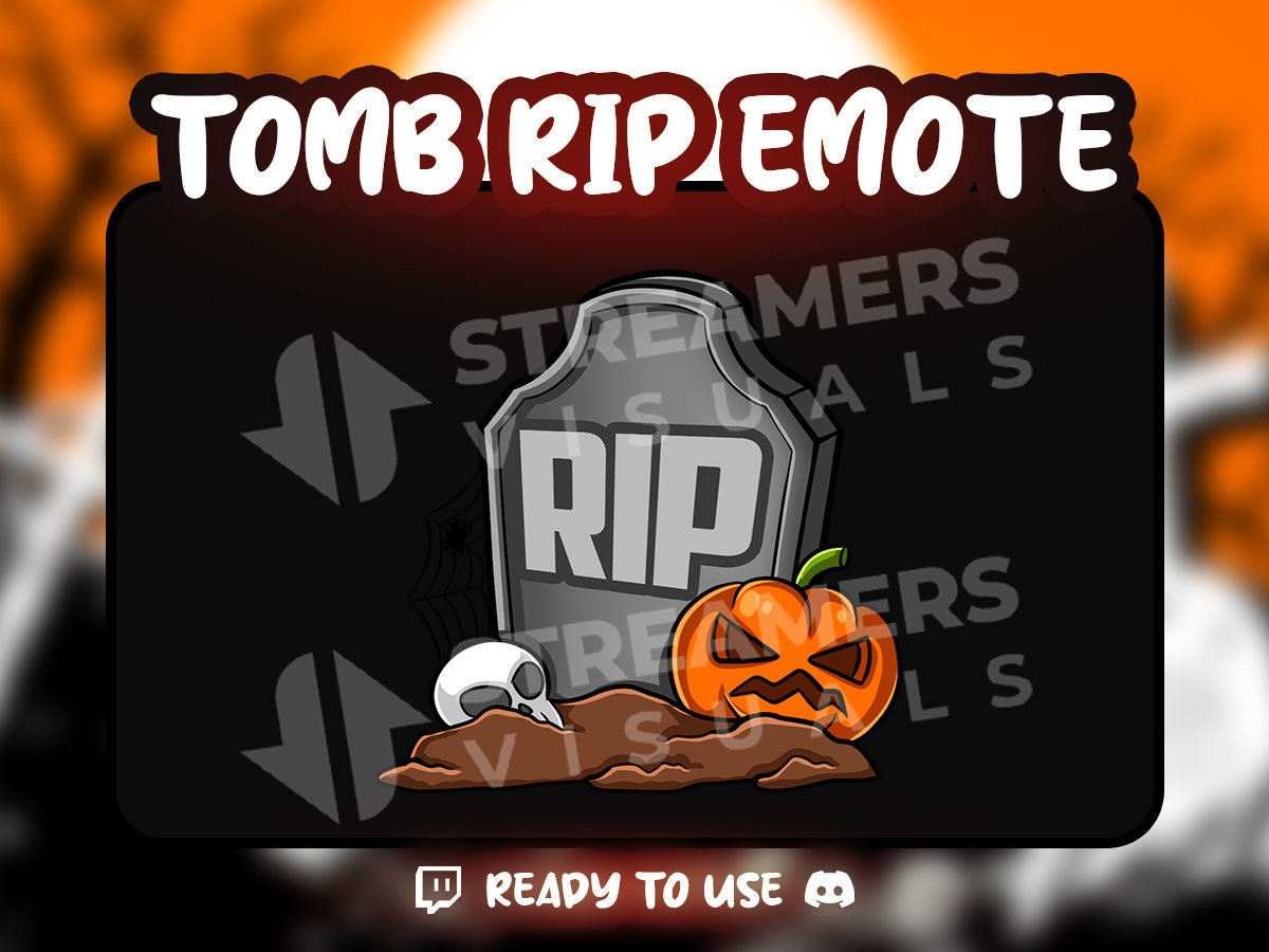 Tomb RIP Twitch Emote Discord Emoji Youtube Subscriber Halloween ...