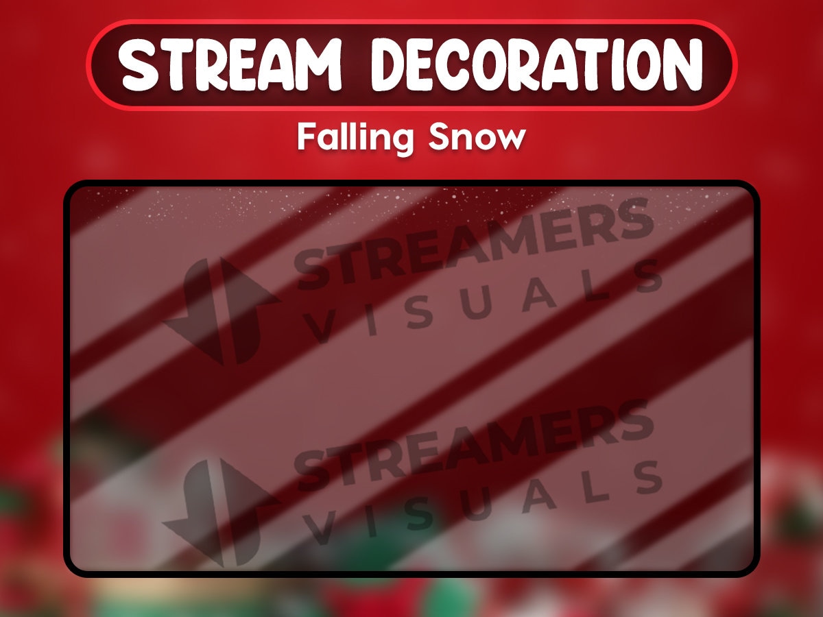 Falling Snow Animated Stream Decoration Xmas Christmas Streamer Cute ...