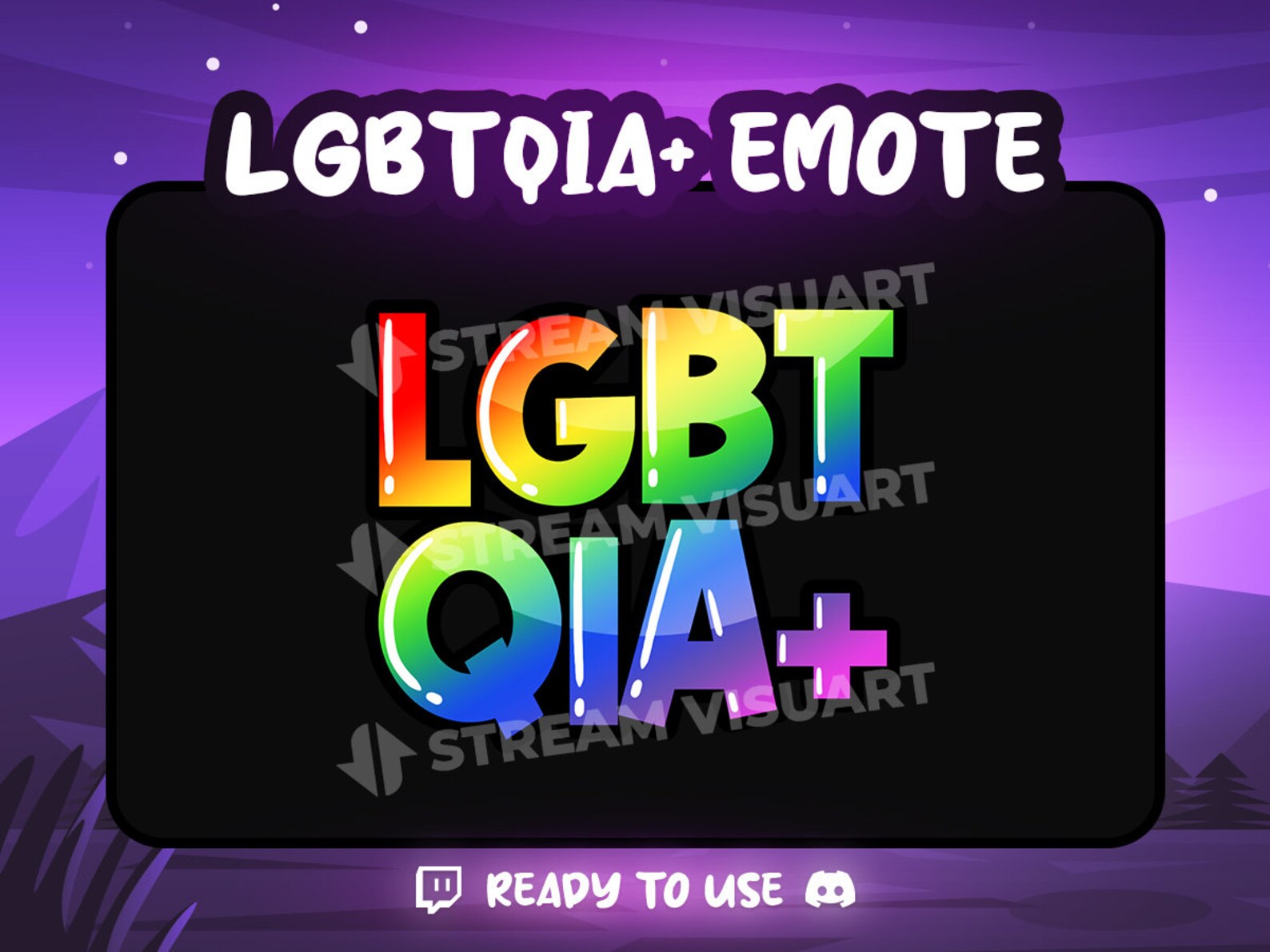 LGBTQIA Twitch Emote Discord Emoji Kick Subscriber Pride Colors ...