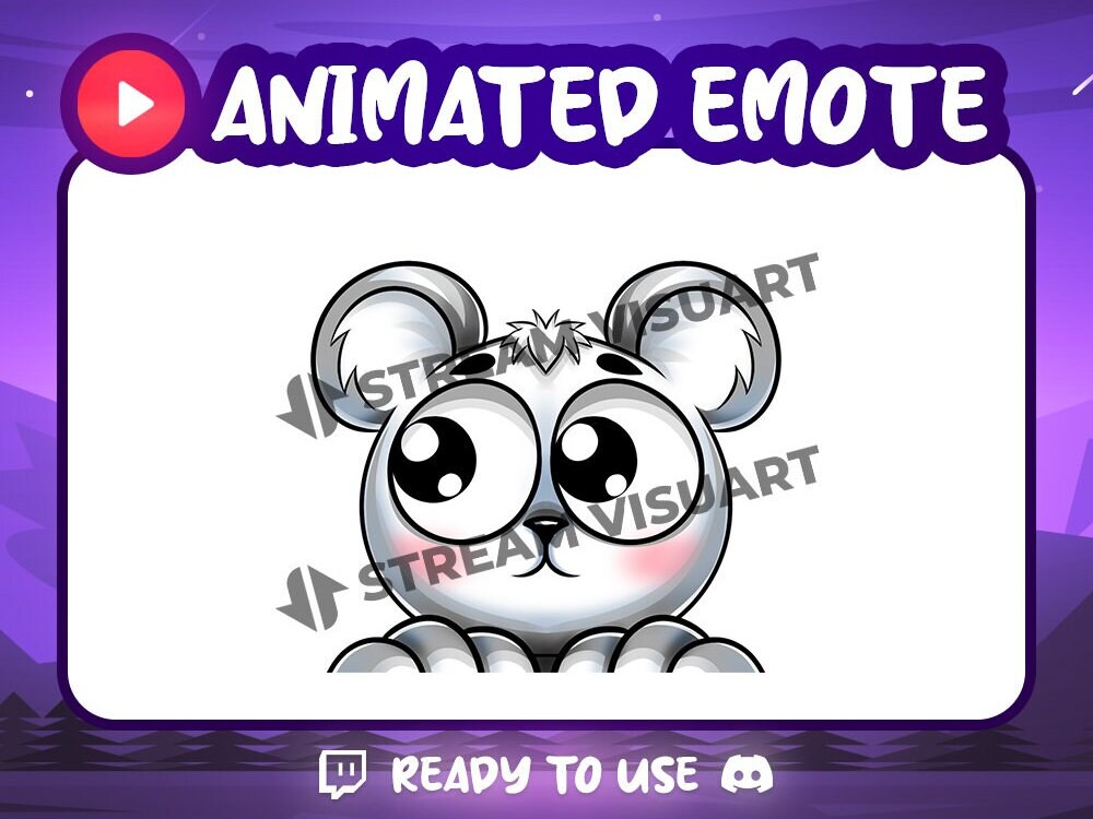 Teddy Bear Lurk Animated Emote Twitch Emotes Stealthy Observe - Etsy