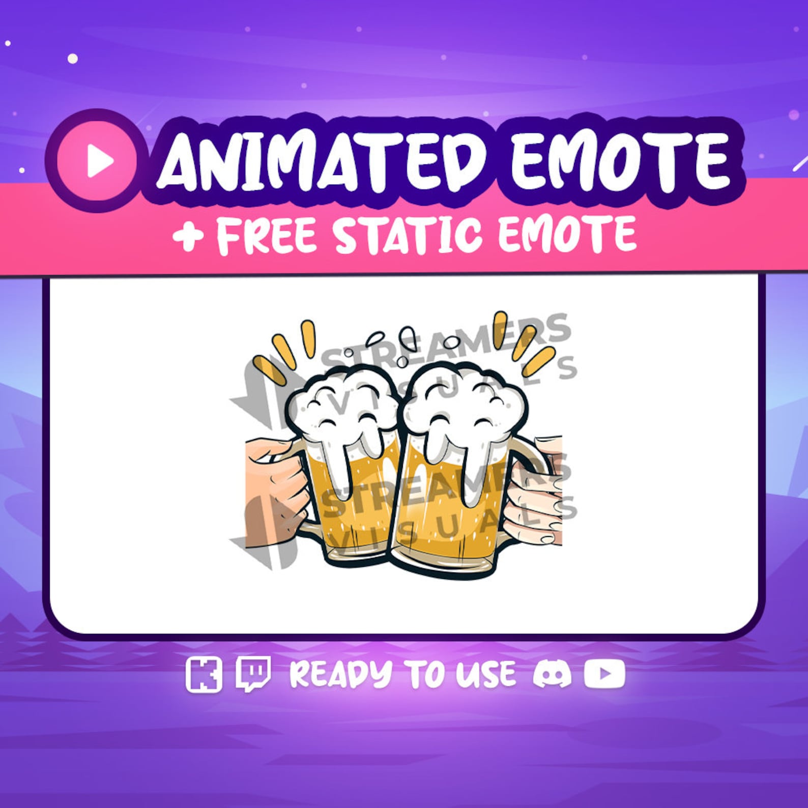 Cheers Beer Animated Emote Twitch Emotes Toast Toasting Mugs Brewery ...