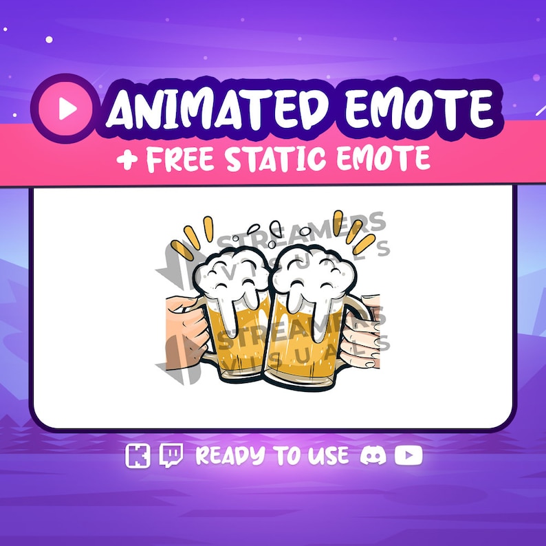 Cheers Beer Animated Emote Twitch Emotes Toast Toasting Mugs Brewery ...