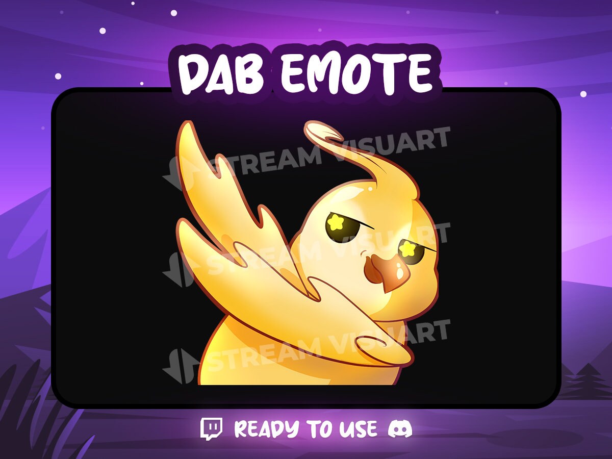 Chick DAB Twitch Emote Discord Emoji Kick Subscriber Bird Pose Cute ...