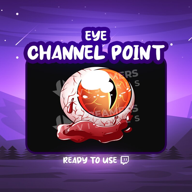 Bloody Eye Twitch Channel Point Icon: Spooky Halloween Stream Emote ...