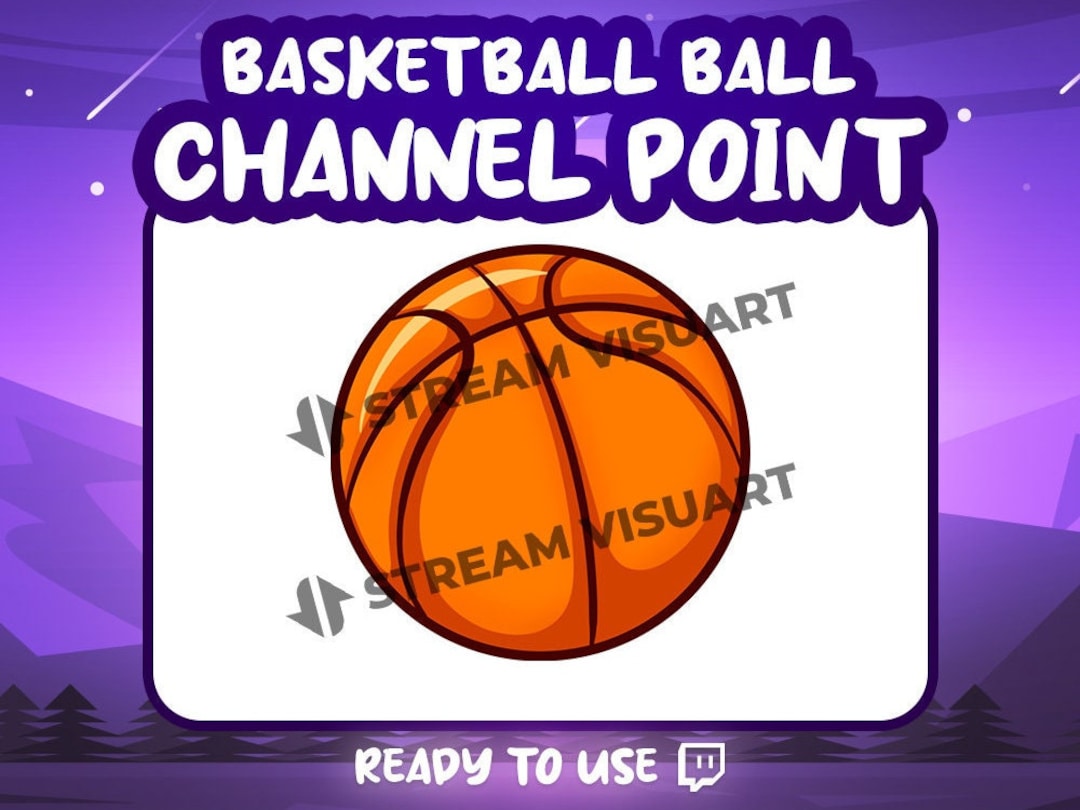 Basketball Twitch Channel Point Icon: Orange Ball Emote (digital ...