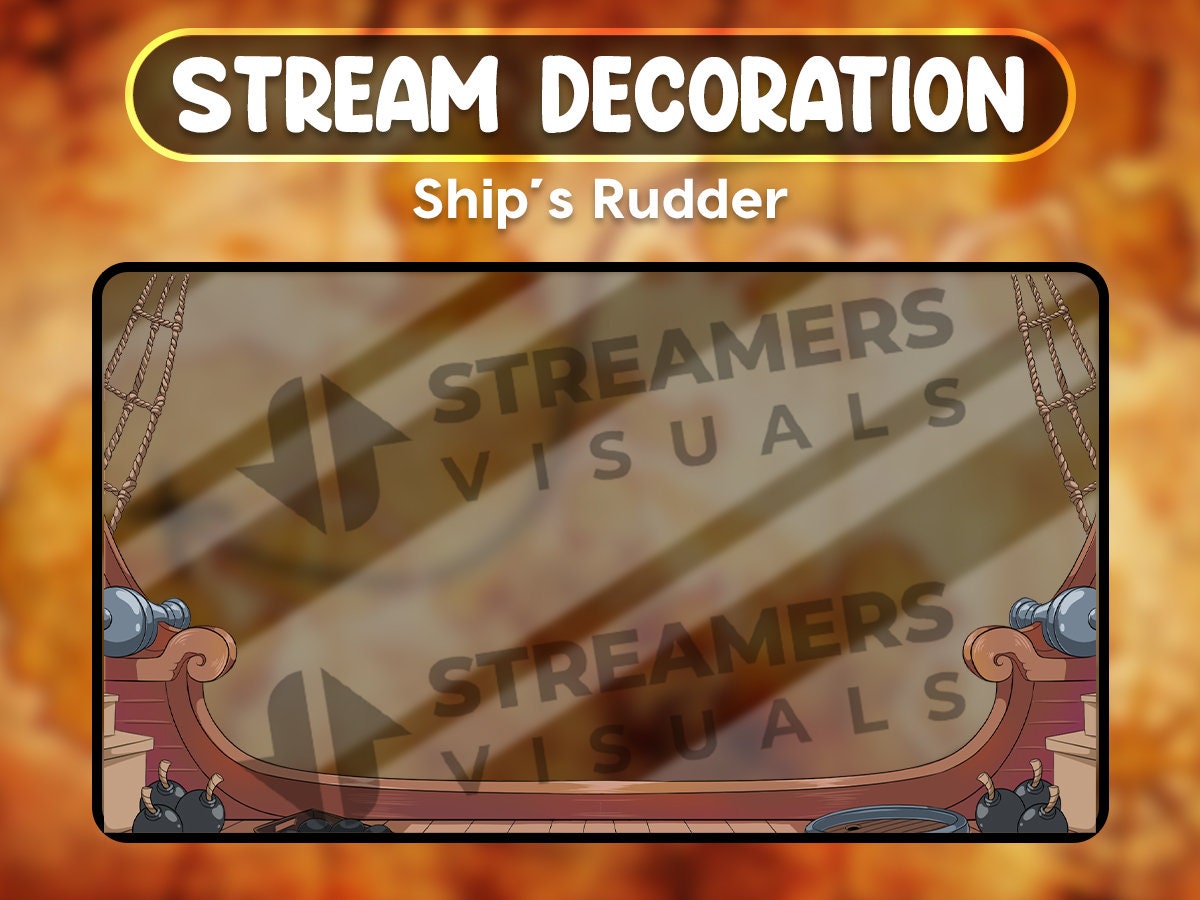 Ship's Overlay Animated Stream Decoration Pirate Games Streamer Gift ...