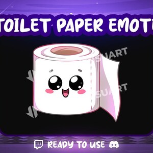 Toilet Paper Twitch Emote Discord Emoji Youtube Subscriber - Etsy