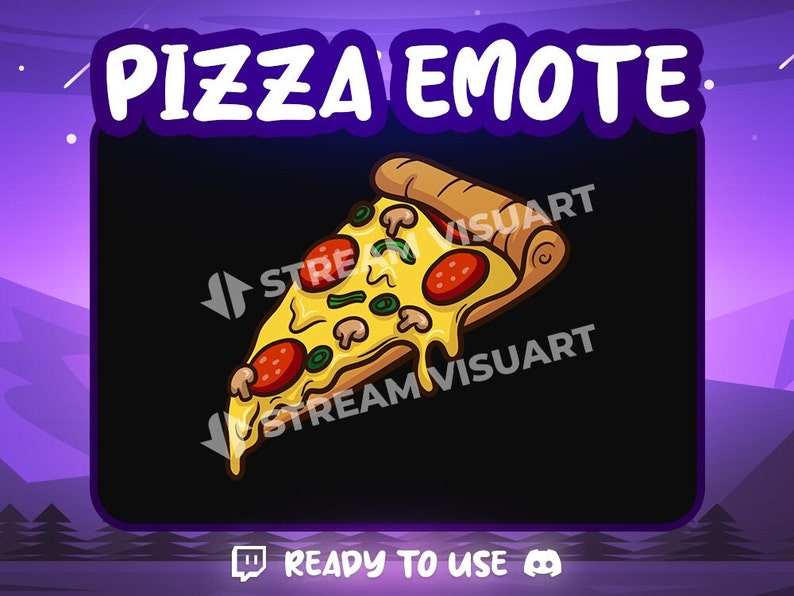 Pizza Twitch Emote Discord Emoji Kick Subscriber Party Fast Food Italy ...