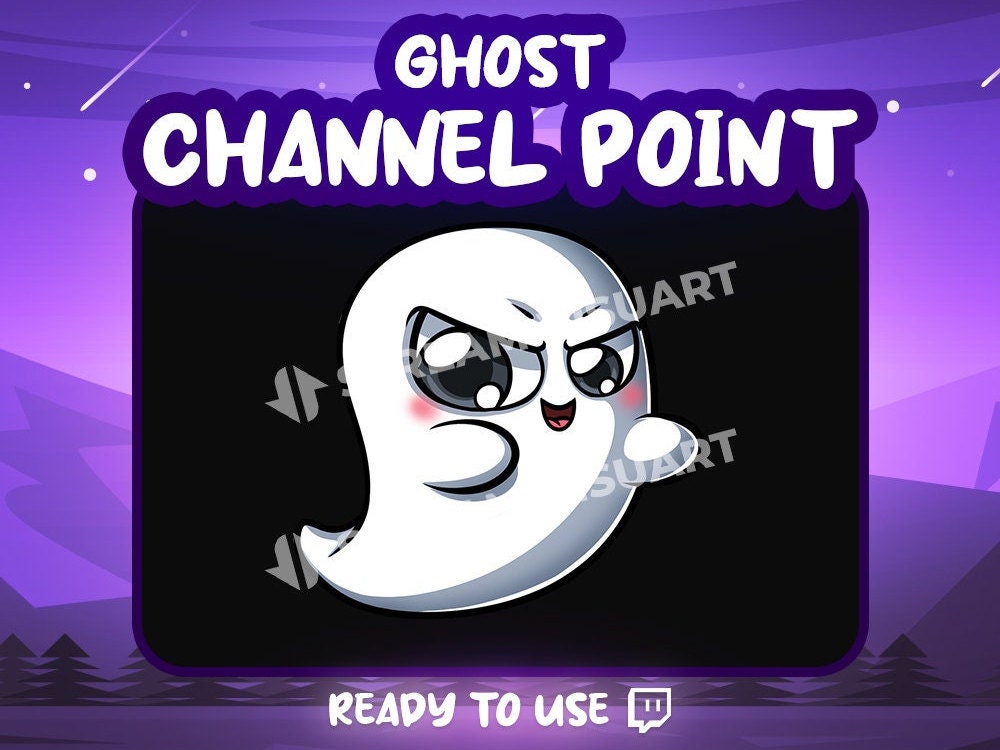 Cute Ghost Twitch Channel Point Icon – Halloween Stream Reward (digital ...