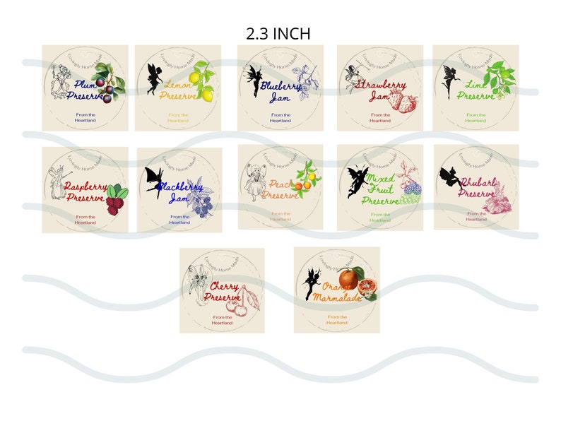 84 Fairy Jam Jar Labels and Tags. Canning Labels | Preserve Labels | 12 ...