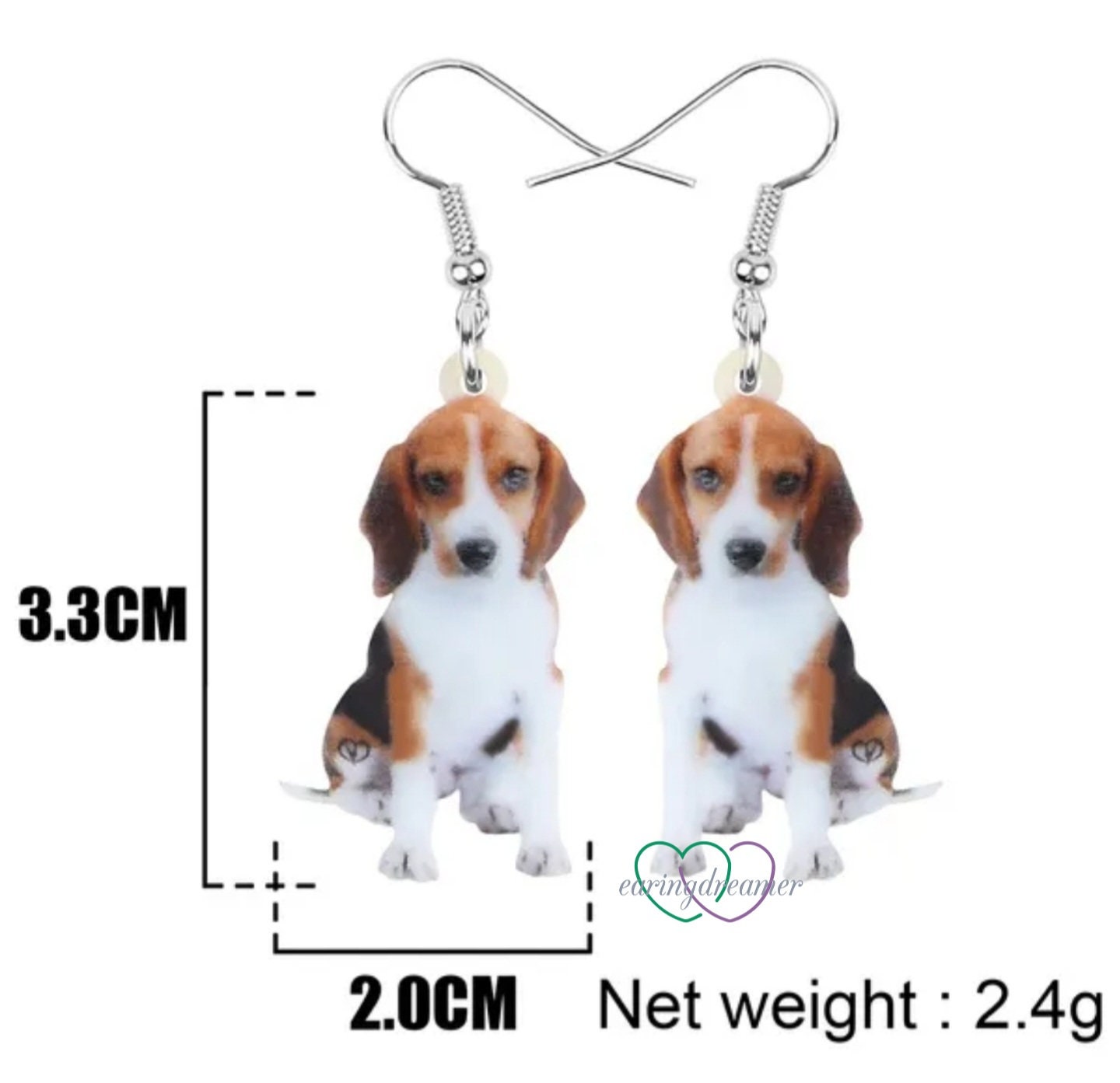 Beagle Dog King Charles Spaniel Earrings Drop Dangle Bassett - Etsy ...