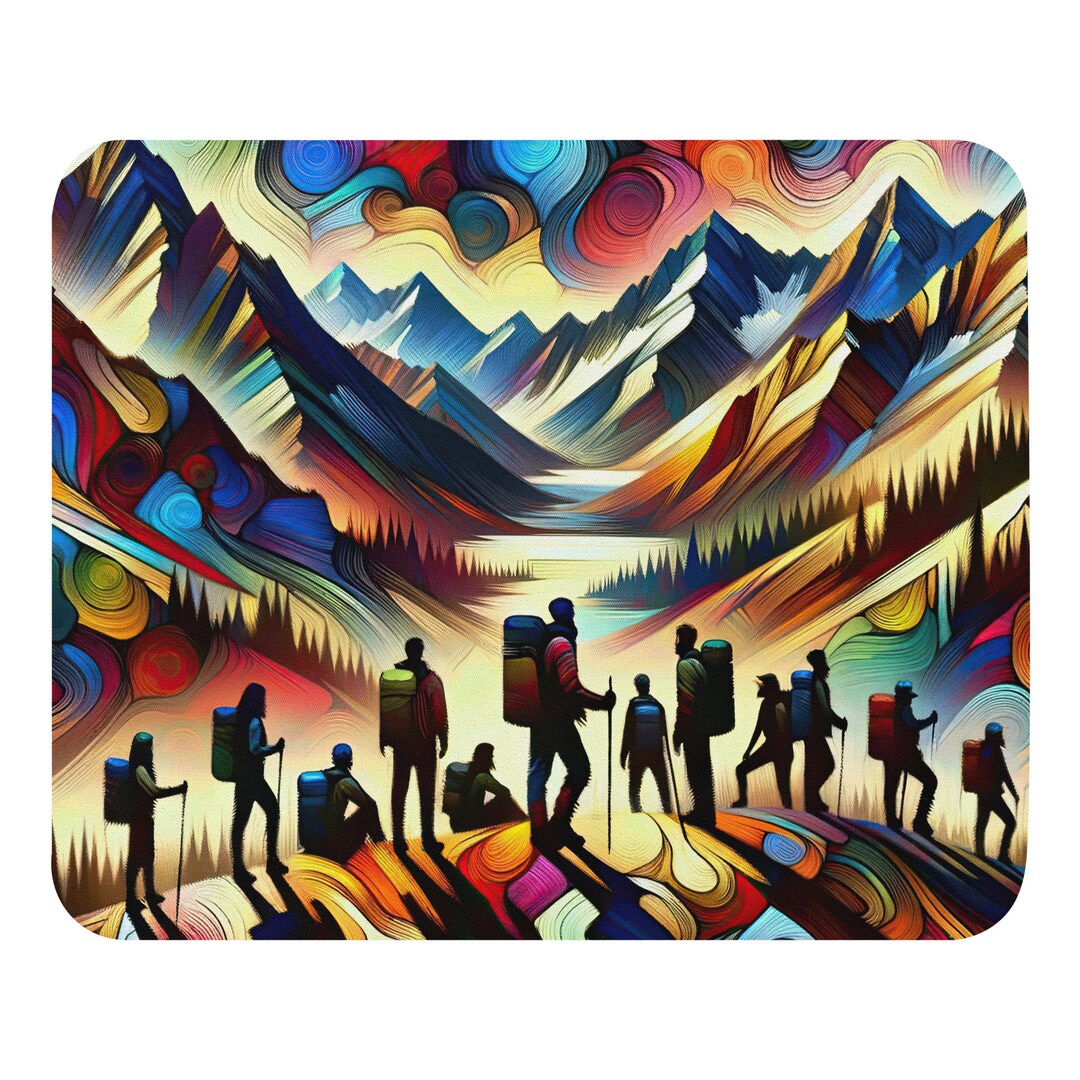 Abstract Art Painting of the Alps Filled With Vibrant Colors and ...