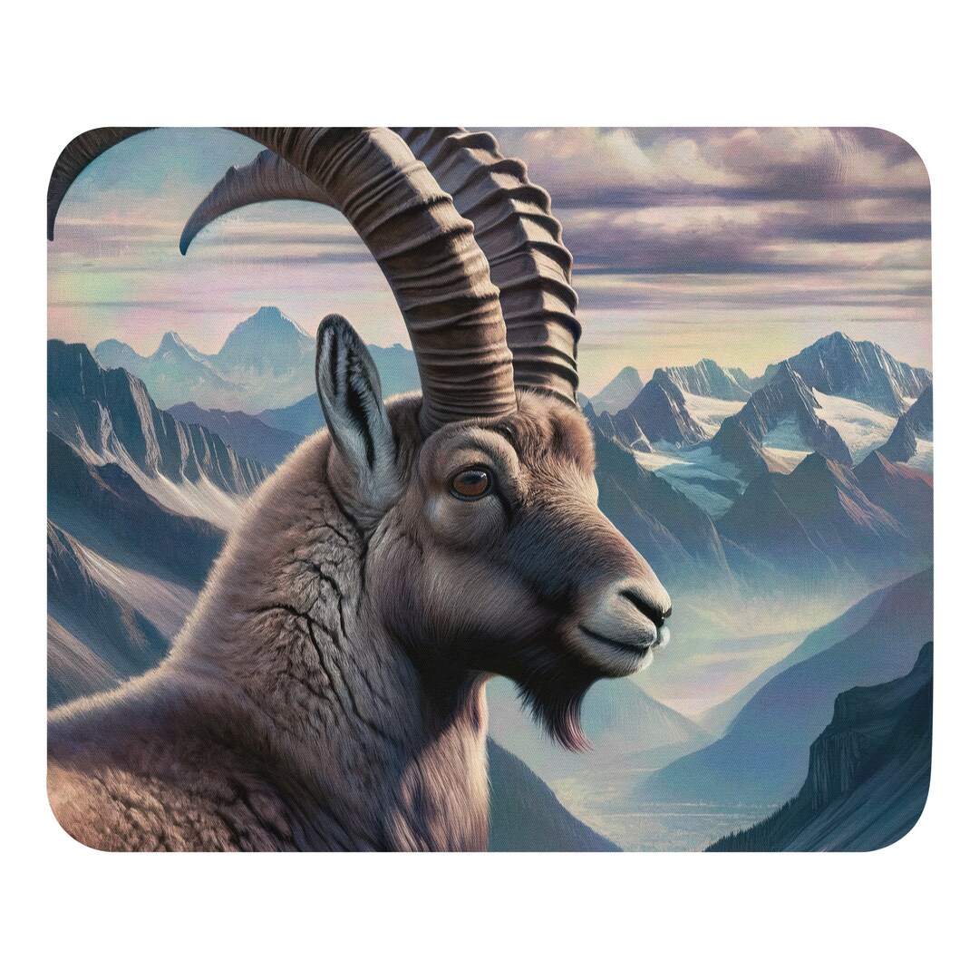 A Digital Painting Capturing the Essence of a Mountain Ibex Capricorn ...