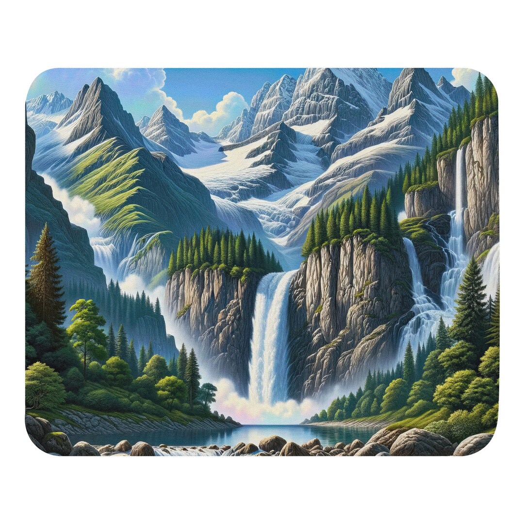 Illustration of a Pristine Alpine Setting During the Height of - Etsy