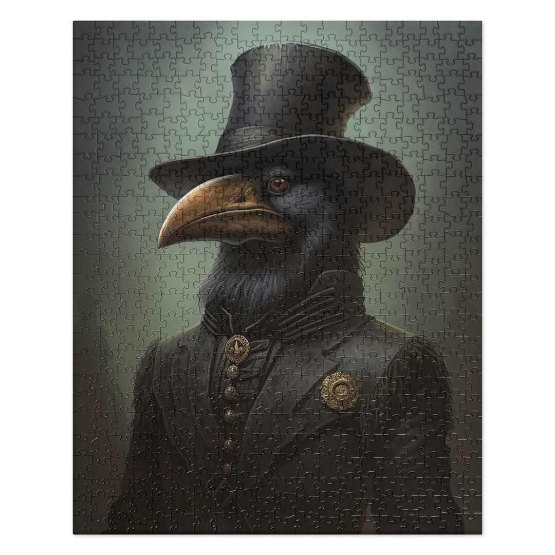 Anthropomorphic Crow Raven With Top Hat Strong Proud - Etsy