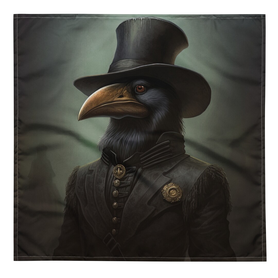 Anthropomorphic Crow Raven With Top Hat Strong Proud - Etsy