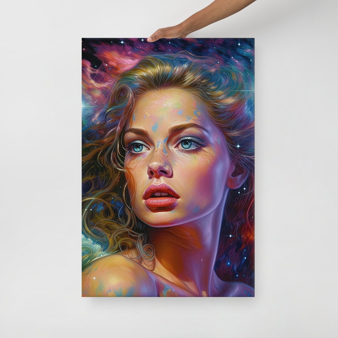 Woman Female Melting With Universe Space Stars Planets - Etsy