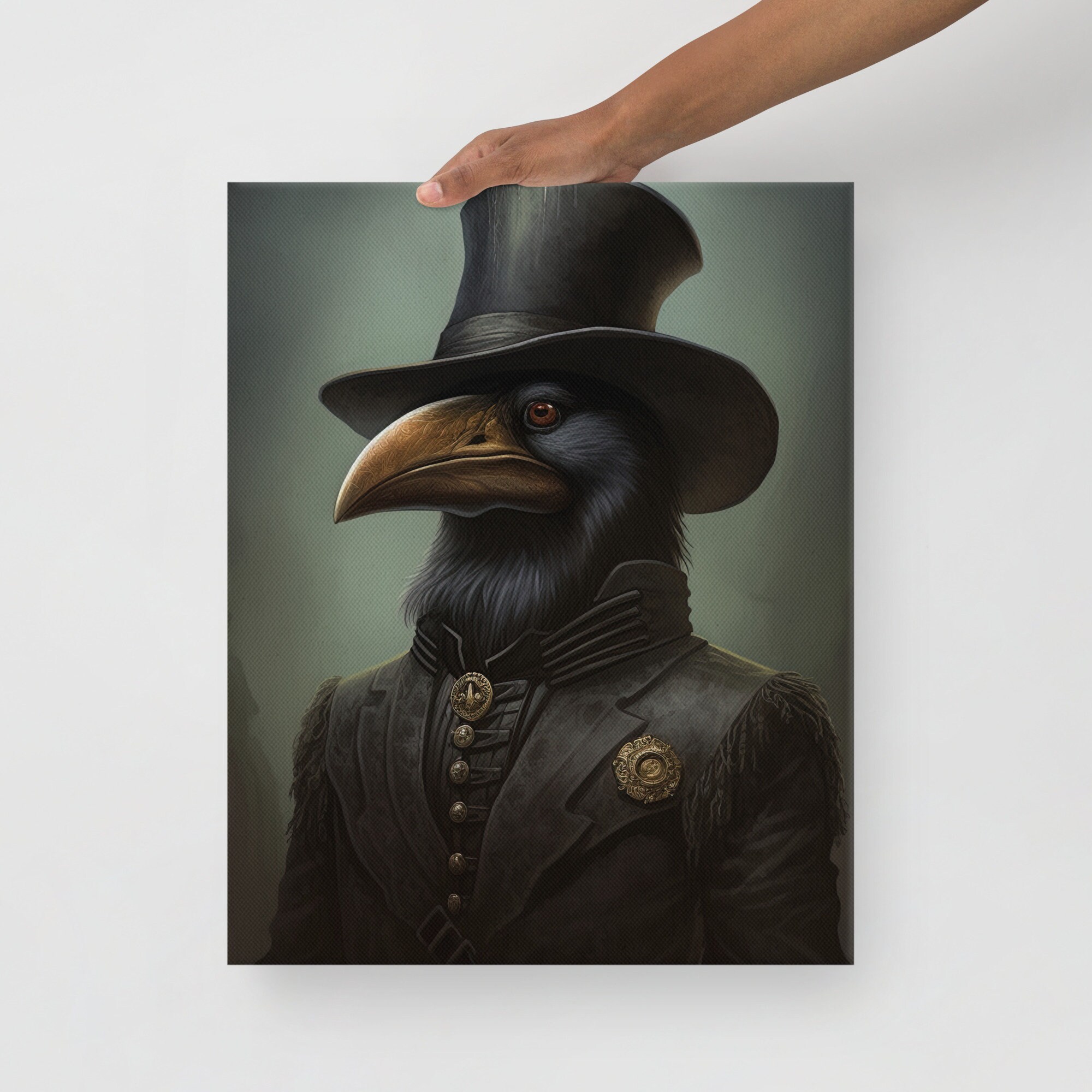 Anthropomorphic Crow Raven With Top Hat Strong Proud - Etsy