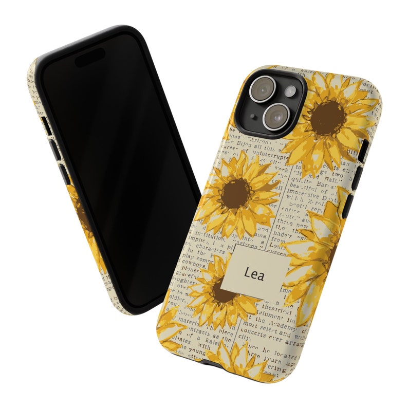 Customized Sunflower Phone Case, Personalized Sunflower iPhone Cover ...