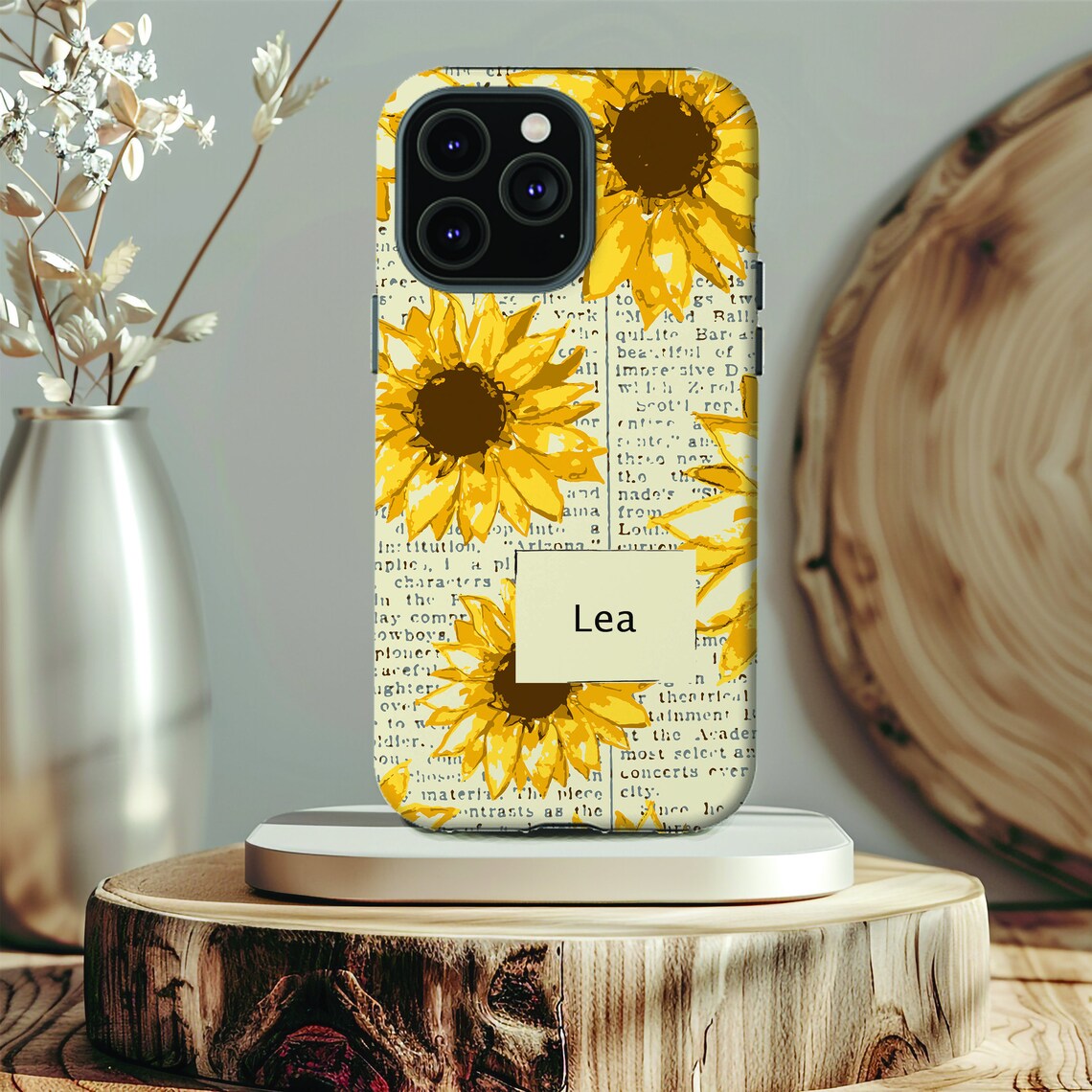 Custom Sunflower iPhone Case: Personalized Floral Design - Etsy