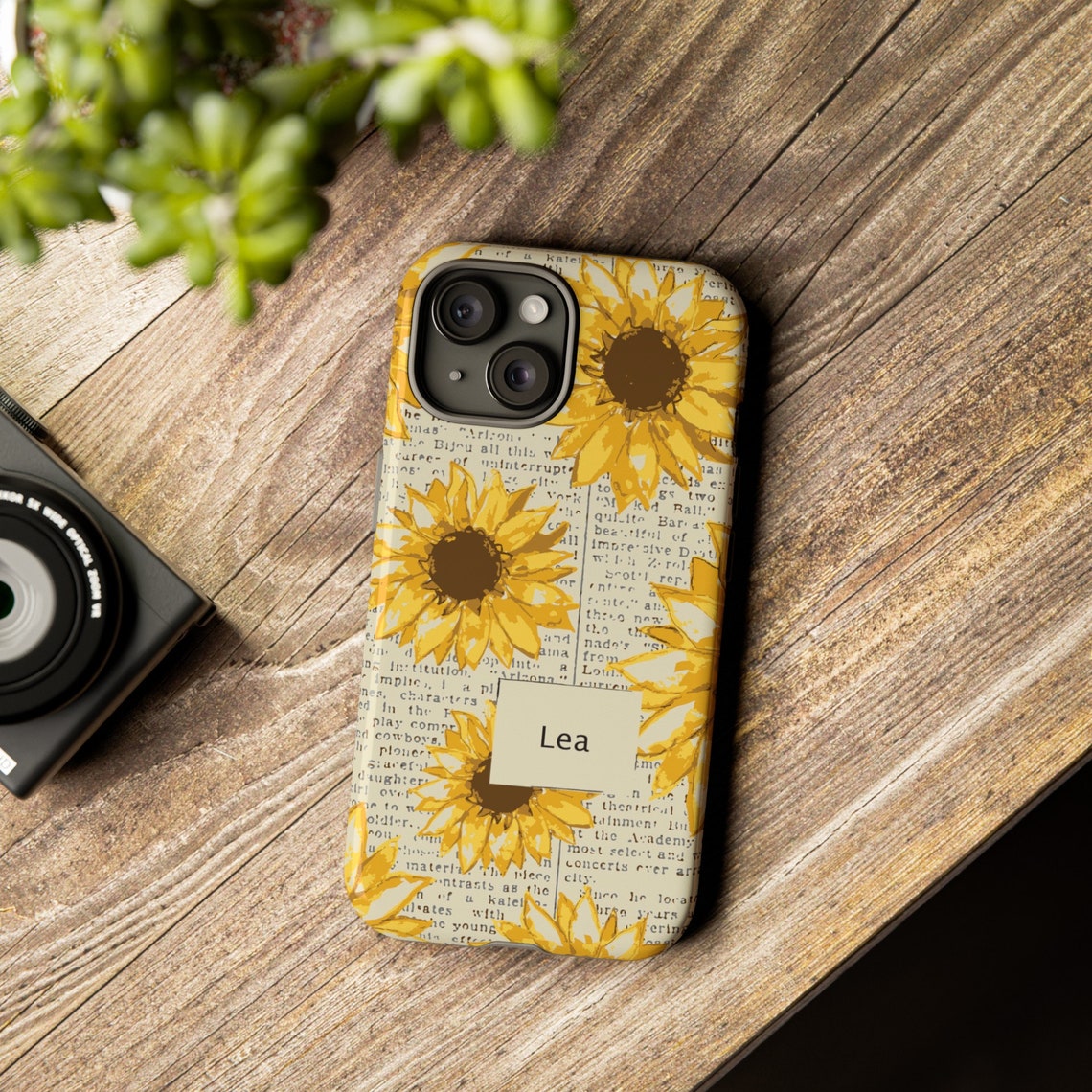 Custom Sunflower iPhone Case: Personalized Floral Design - Etsy