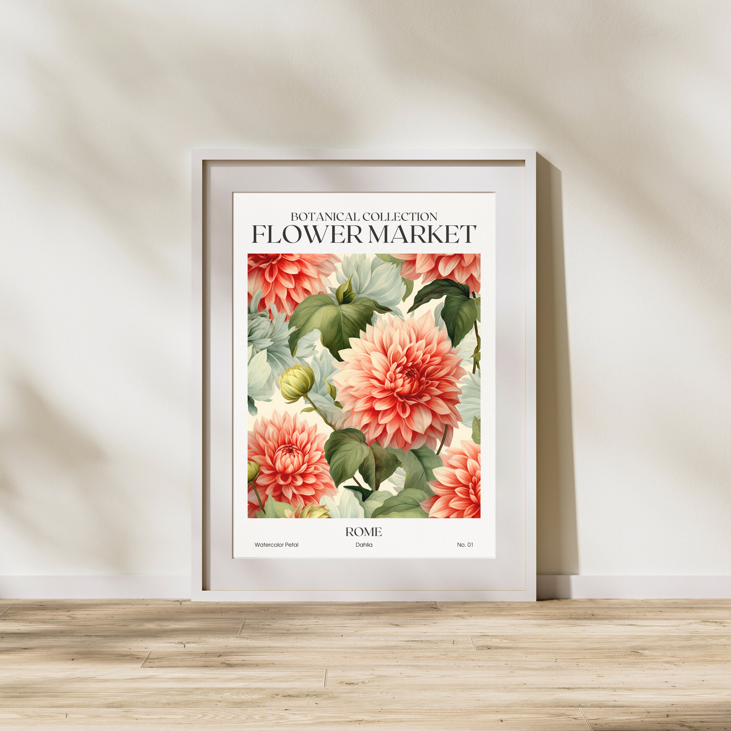 Digital Printable Flower Market Botanical Wall Art Set of 3, Italy ...