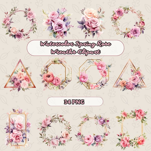 Pink Floral Wreath - Etsy
