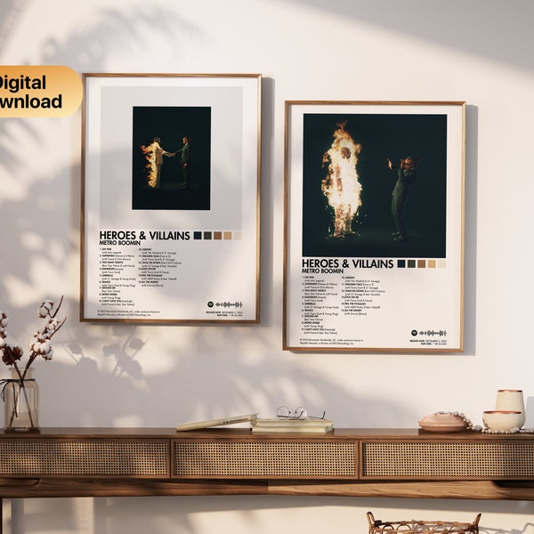 Metro Boomin Heroes and Villains Poster - Etsy
